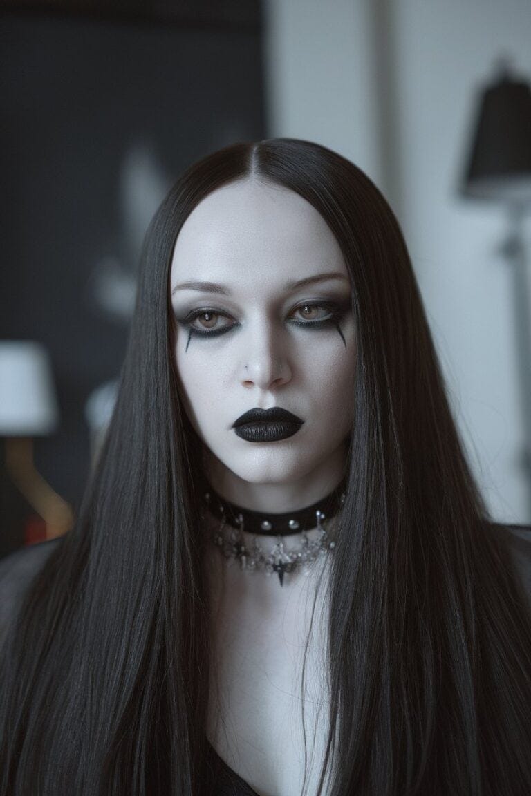 20 Long Goth Hairstyles - Gloomy Girlz