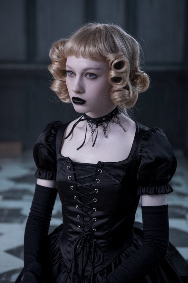 20 Goth Curly Hairstyles - Gloomy Girlz