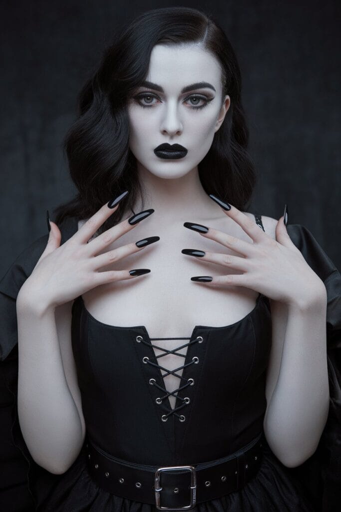 30 Goth Stiletto Nail Ideas Gloomy Girlz