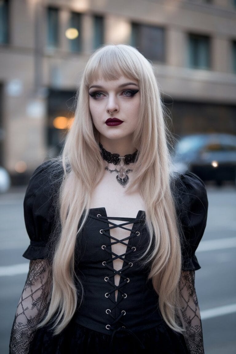 20 Long Goth Hairstyles - Gloomy Girlz