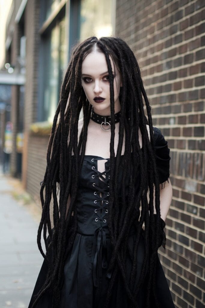 20 Long Goth Hairstyles - Gloomy Girlz