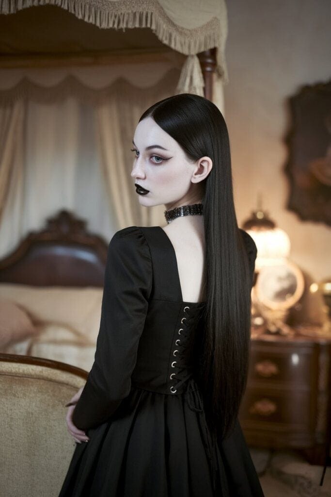20 Long Goth Hairstyles - Gloomy Girlz