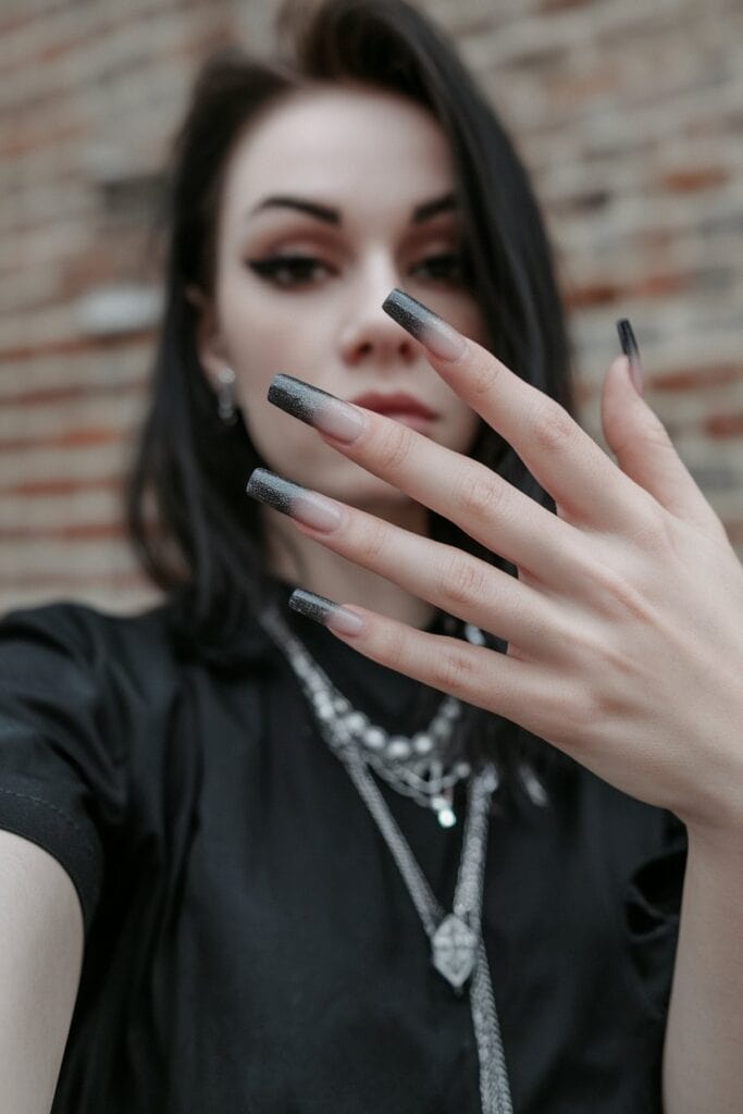 20 Long Goth Nail Ideas - Gloomy Girlz