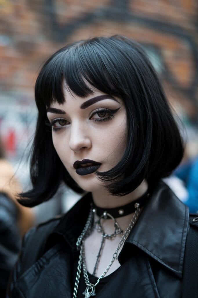 20 Medium Length Goth Hairstyles - Gloomy Girlz