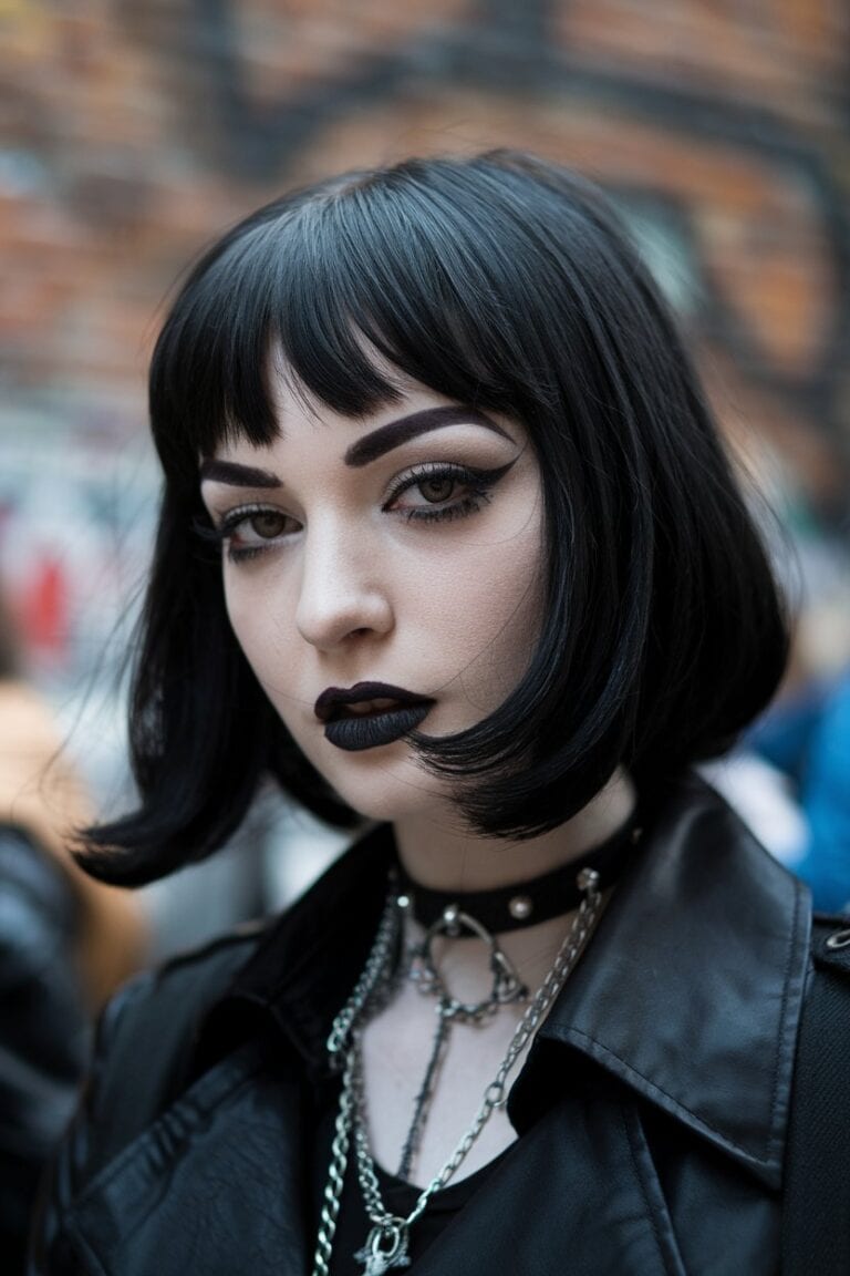 20 Medium Length Goth Hairstyles - Gloomy Girlz