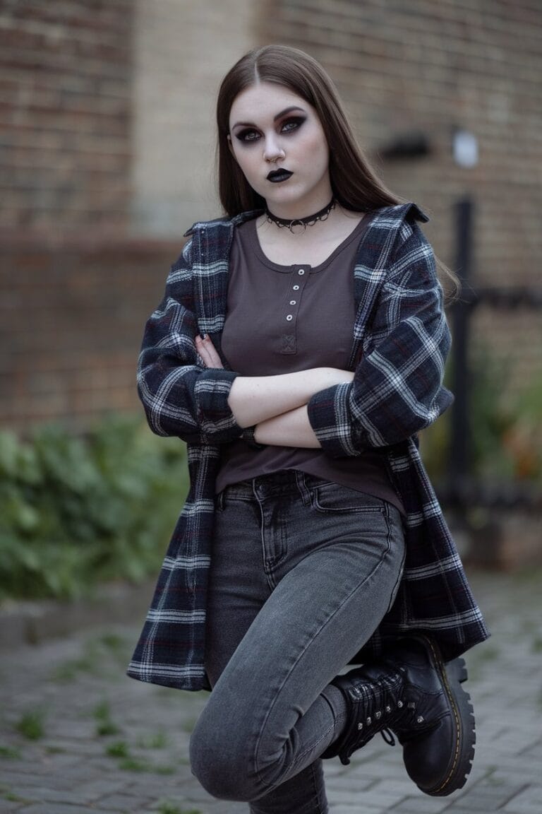 30 Goth Outfit Ideas with Jeans - Gloomy Girlz