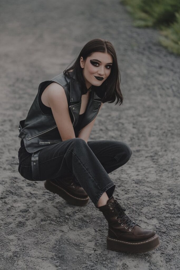 30 Goth Outfit Ideas with Jeans - Gloomy Girlz