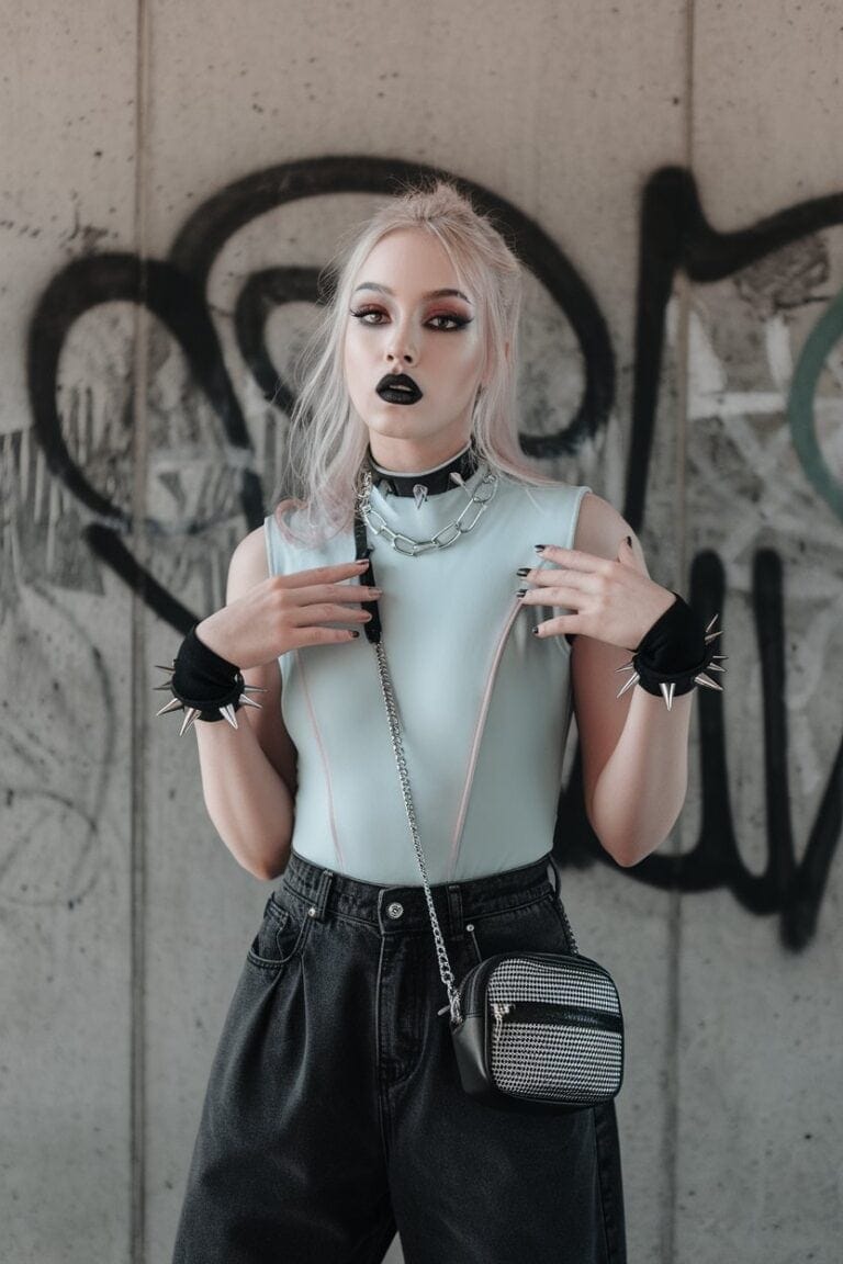 30 Goth Outfit Ideas with Jeans - Gloomy Girlz