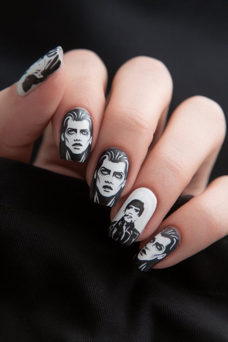 40 Short Goth Nail Ideas - Gloomy Girlz