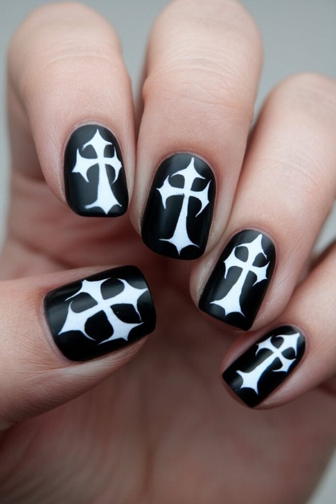 40 Short Goth Nail Ideas - Gloomy Girlz