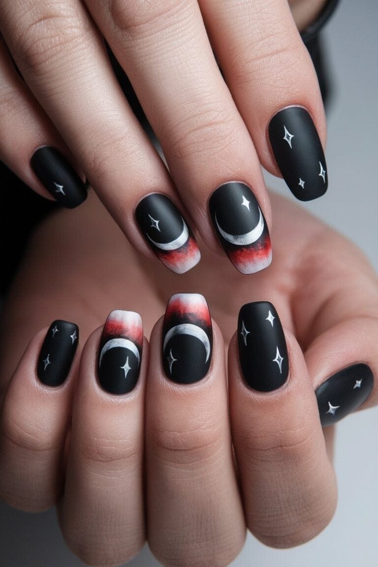 40 Short Goth Nail Ideas - Gloomy Girlz