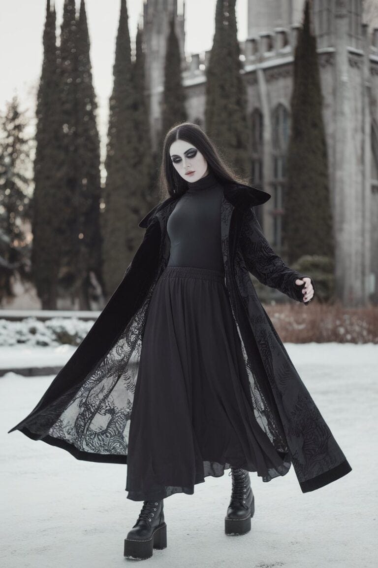 42 Goth Inspired Winter Outfit Ideas - Gloomy Girlz