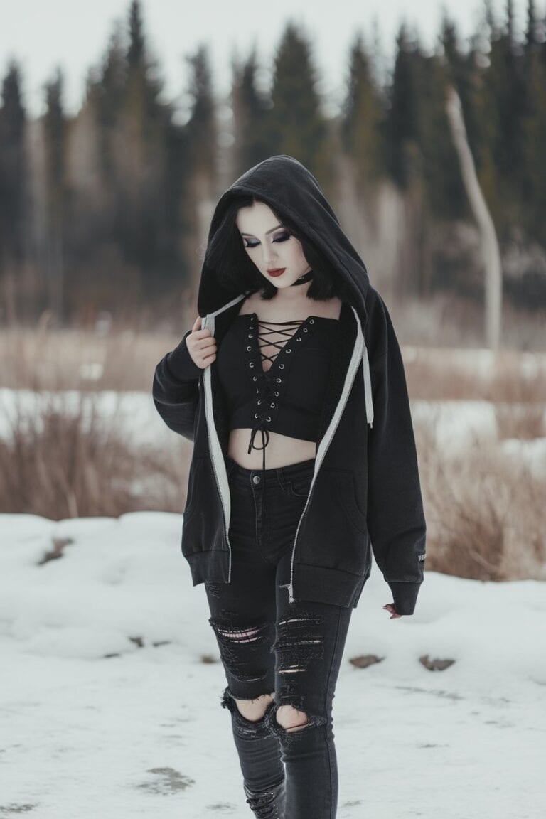 42 Goth Inspired Winter Outfit Ideas - Gloomy Girlz