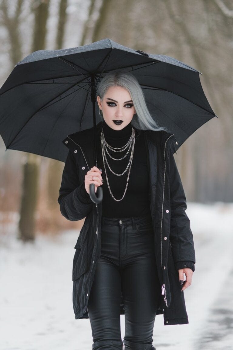 42 Goth Inspired Winter Outfit Ideas - Gloomy Girlz