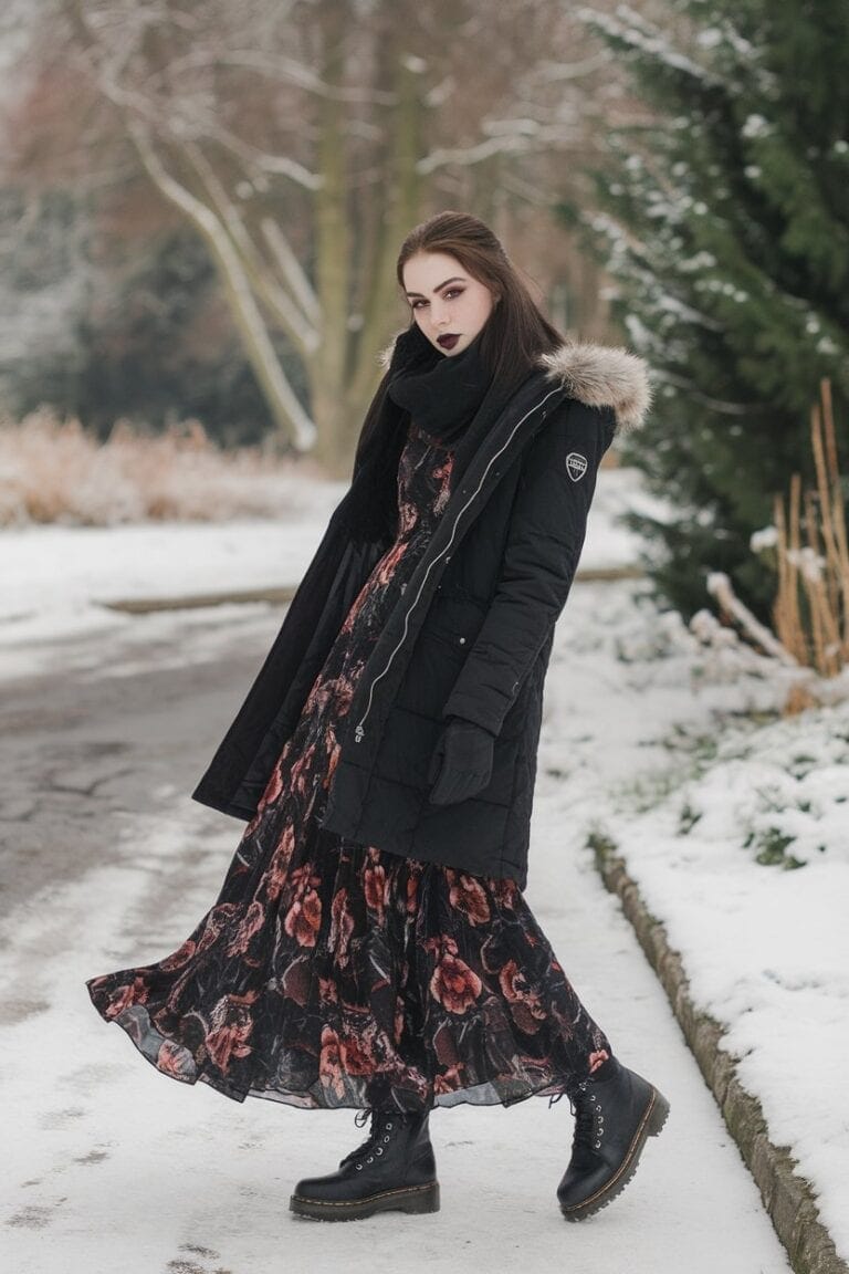 42 Goth Inspired Winter Outfit Ideas - Gloomy Girlz