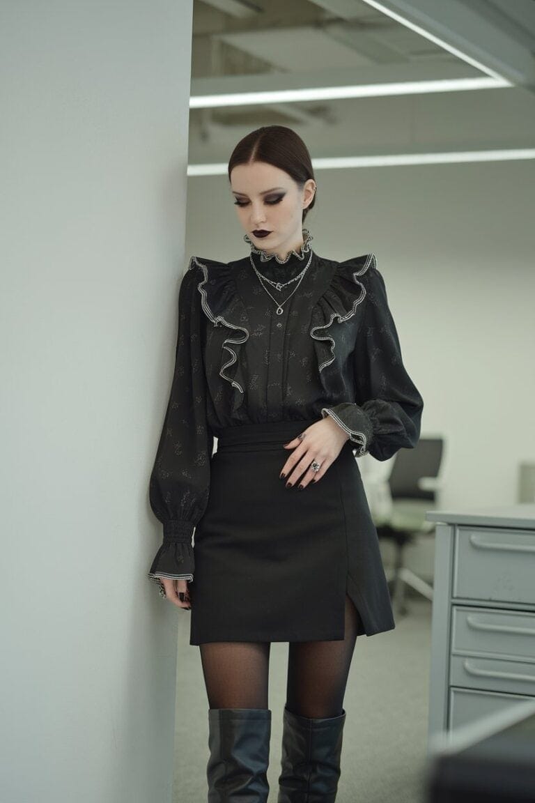 24 Professional Goth Outfit Ideas - Gloomy Girlz